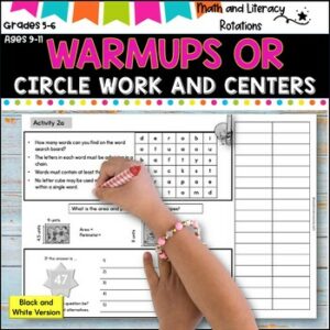 SUB PACK/PLANS NO PREP -Literacy, Number -Grades 5-6 Set 1 | Made By ...