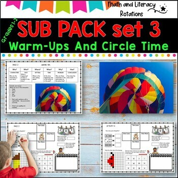 SUB PACK/PLANS NO PREP -Literacy -Number -Grades 1-2 SET 3 | Made By ...