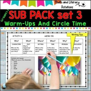 SUB PACK/PLANS NO PREP -Literacy -Number -Grades 1-2 SET 3 | Made By ...