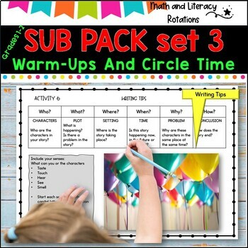 SUB PACK/PLANS NO PREP -Literacy -Number -Grades 1-2 SET 3 | Made By ...