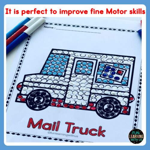 Post Office Q-Tip Painting | Community Helpers Fine Motor Activity ...
