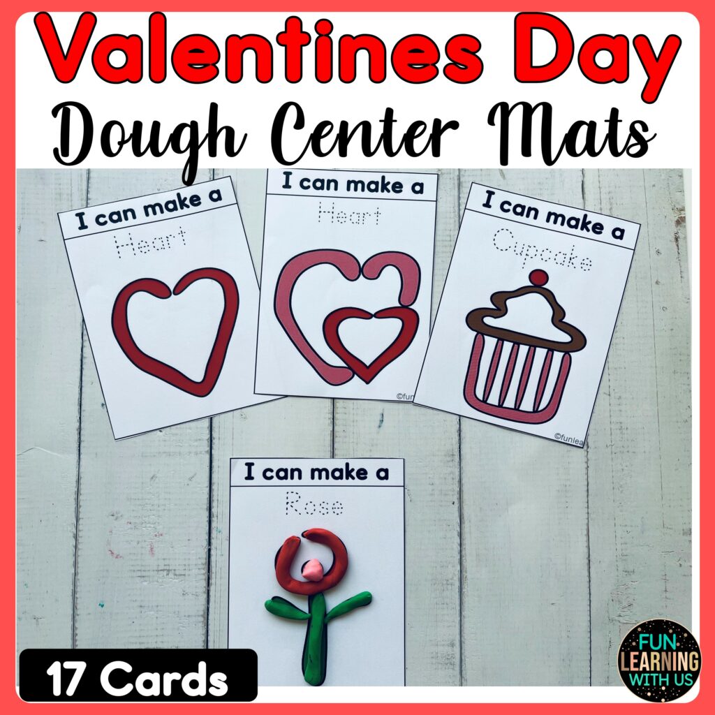 Valentines Day Fine Motor Skill Dough Center Mats | Made By Teachers