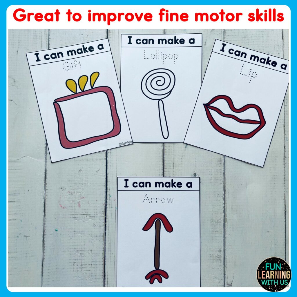 Valentines Day Fine Motor Skill Dough Center Mats | Made By Teachers