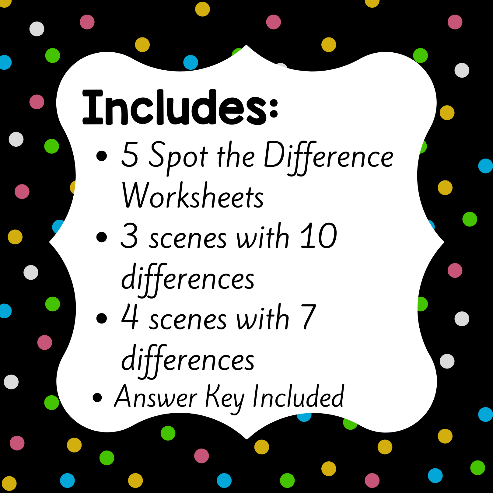 Hero Find the Difference: Visual Perceptual Worksheets | Made By Teachers