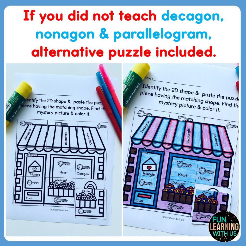 Valentines Day 2D Shapes Activity | Lock & key Shape Puzzles & Task ...