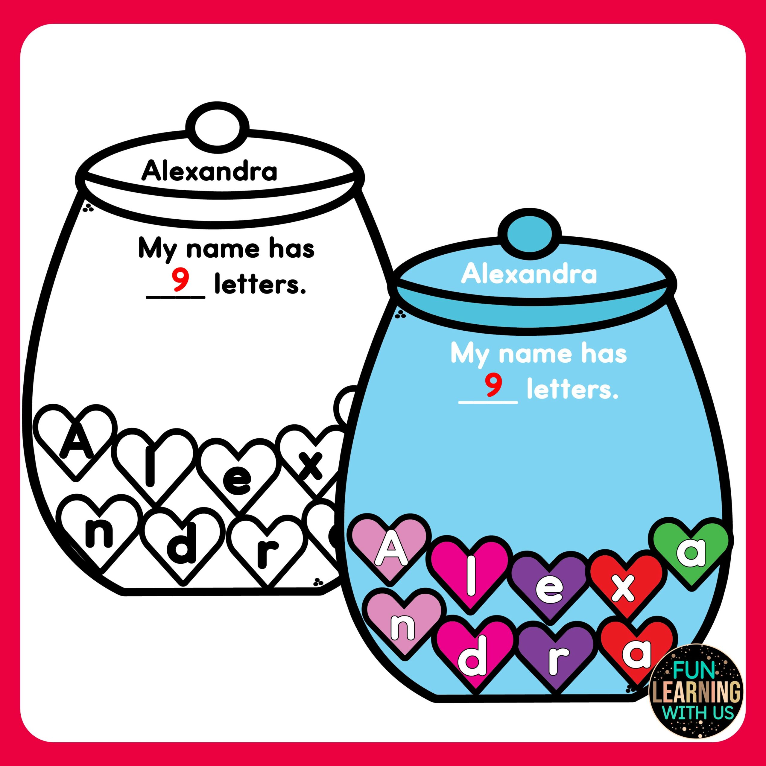 Candy hearts Name Crafts | Valentines Day Editable Name Activity | Made ...