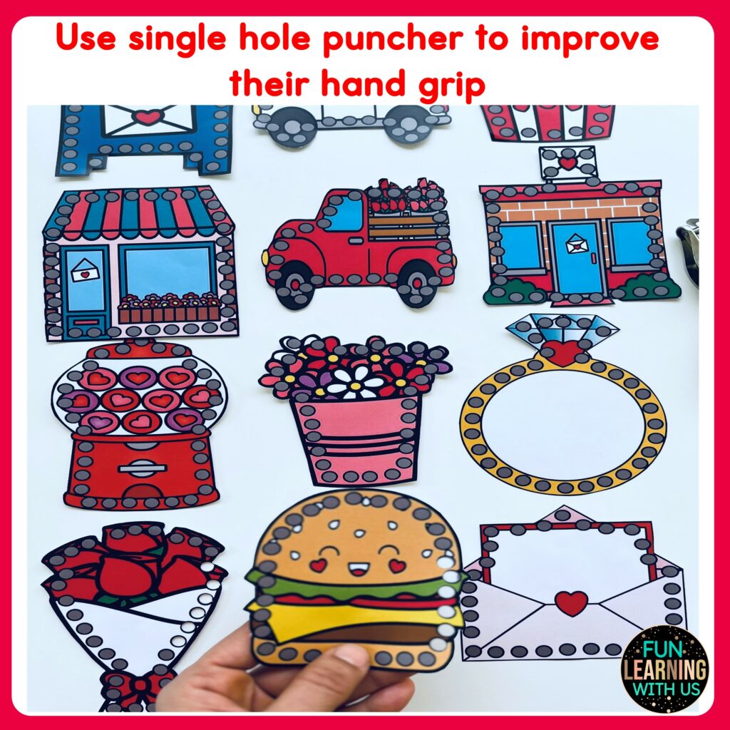 Valentines Day Fine Motor Skill Activity Bundle Tracing Snap Cube Q Tip ...