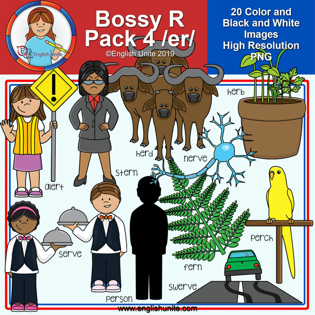 Clip Art - R Controlled Vowels - Bossy R Pack 4 (ER) | Made By Teachers