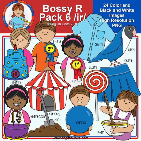 Clip Art - R Controlled Vowels - Bossy R Pack 6 (IR) | Made By Teachers