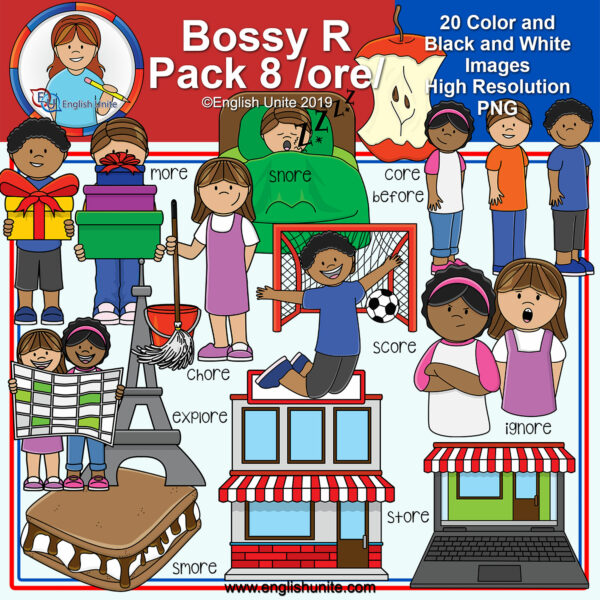 Clip Art - R Controlled Vowels - Bossy R Pack 8 (ORE) | Made By Teachers