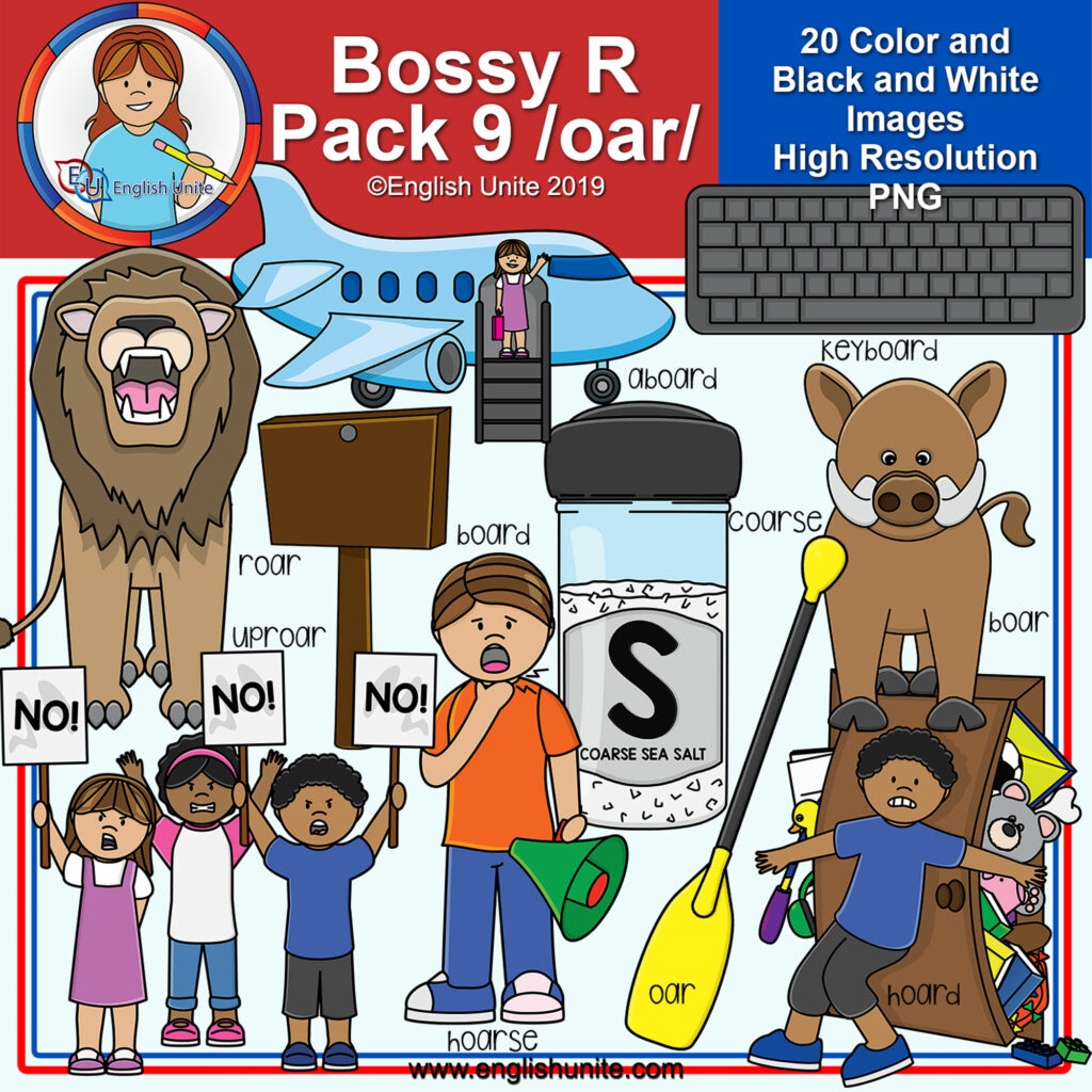 Clip Art - R Controlled Vowels - Bossy R Pack 9 (OAR) | Made By Teachers