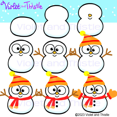 Build a Snowman Clipart Melting Snowman Sequence Clip Art BUNDLE ...