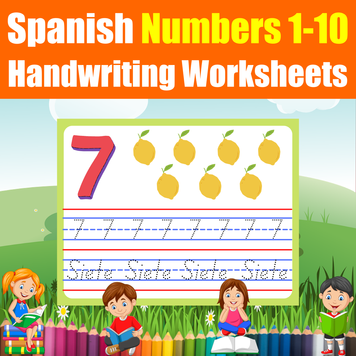 Spanish Numbers Handwriting Worksheets 1-10 for Preschoolers ...