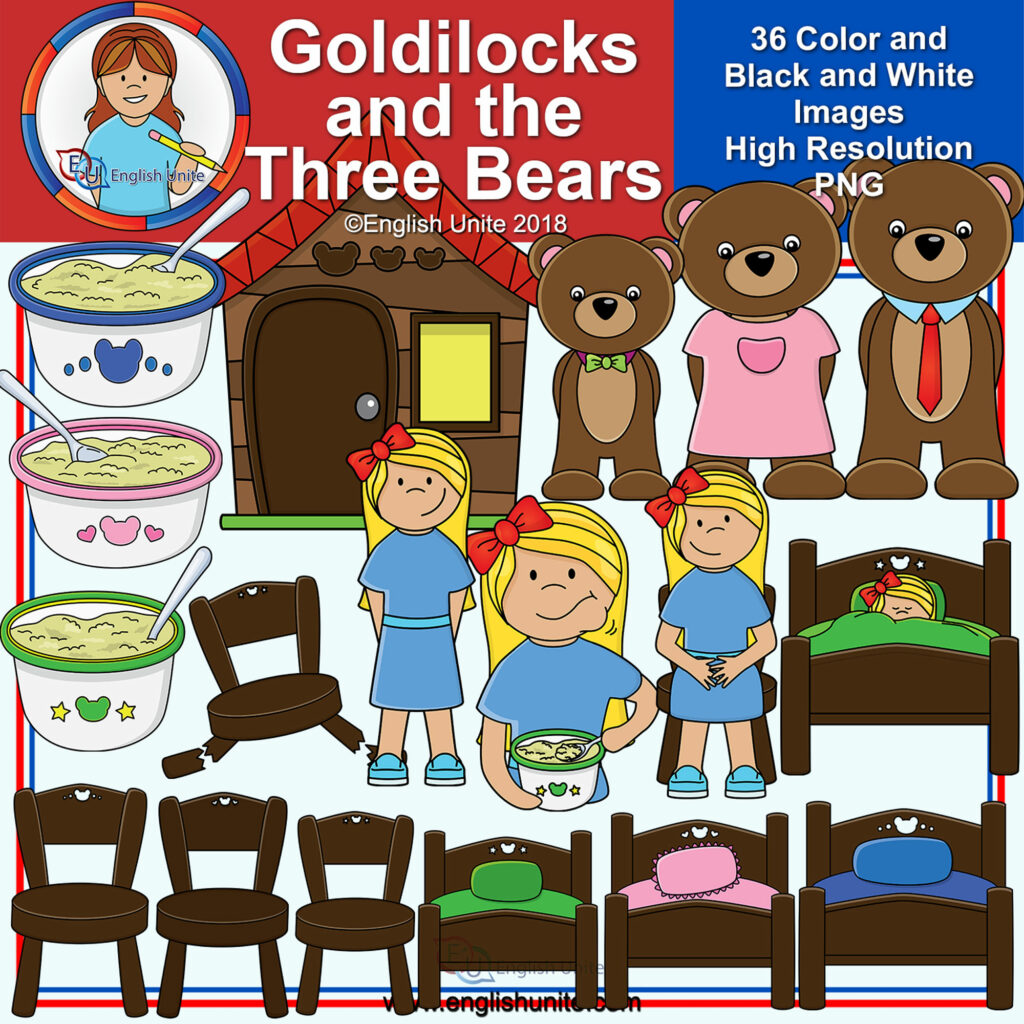 Clip Art - Goldilocks and the Three Bears | Made By Teachers