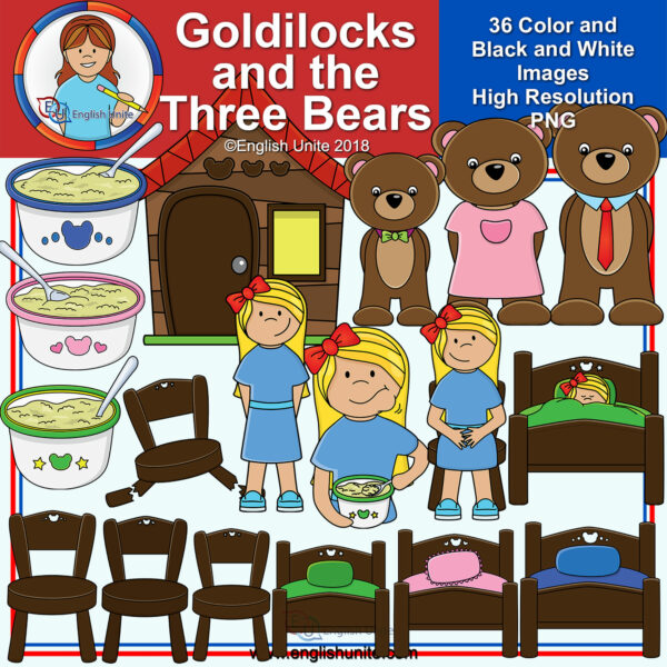 Clip Art - Goldilocks and the Three Bears | Made By Teachers
