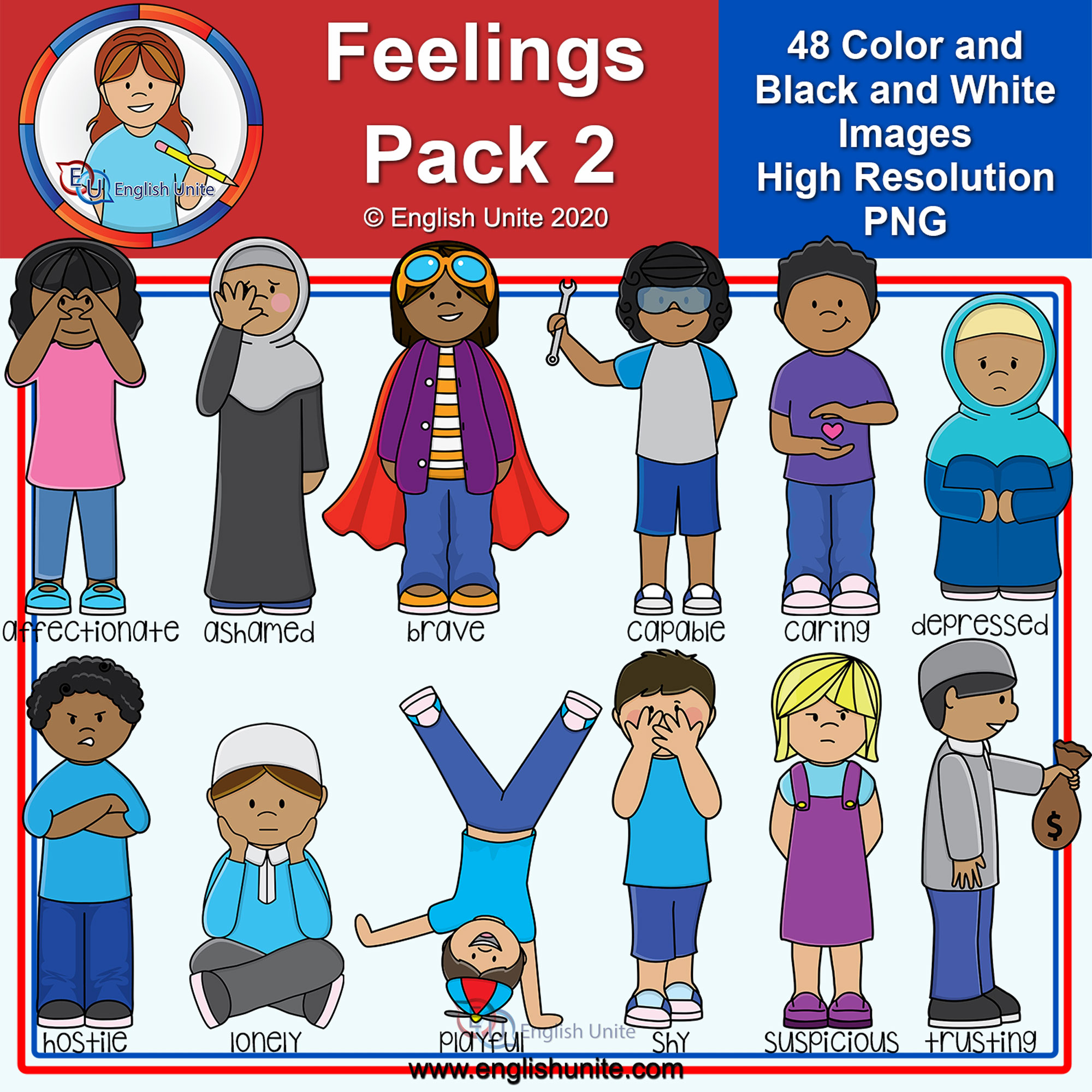 Clip Art - Feelings 2 | Made By Teachers