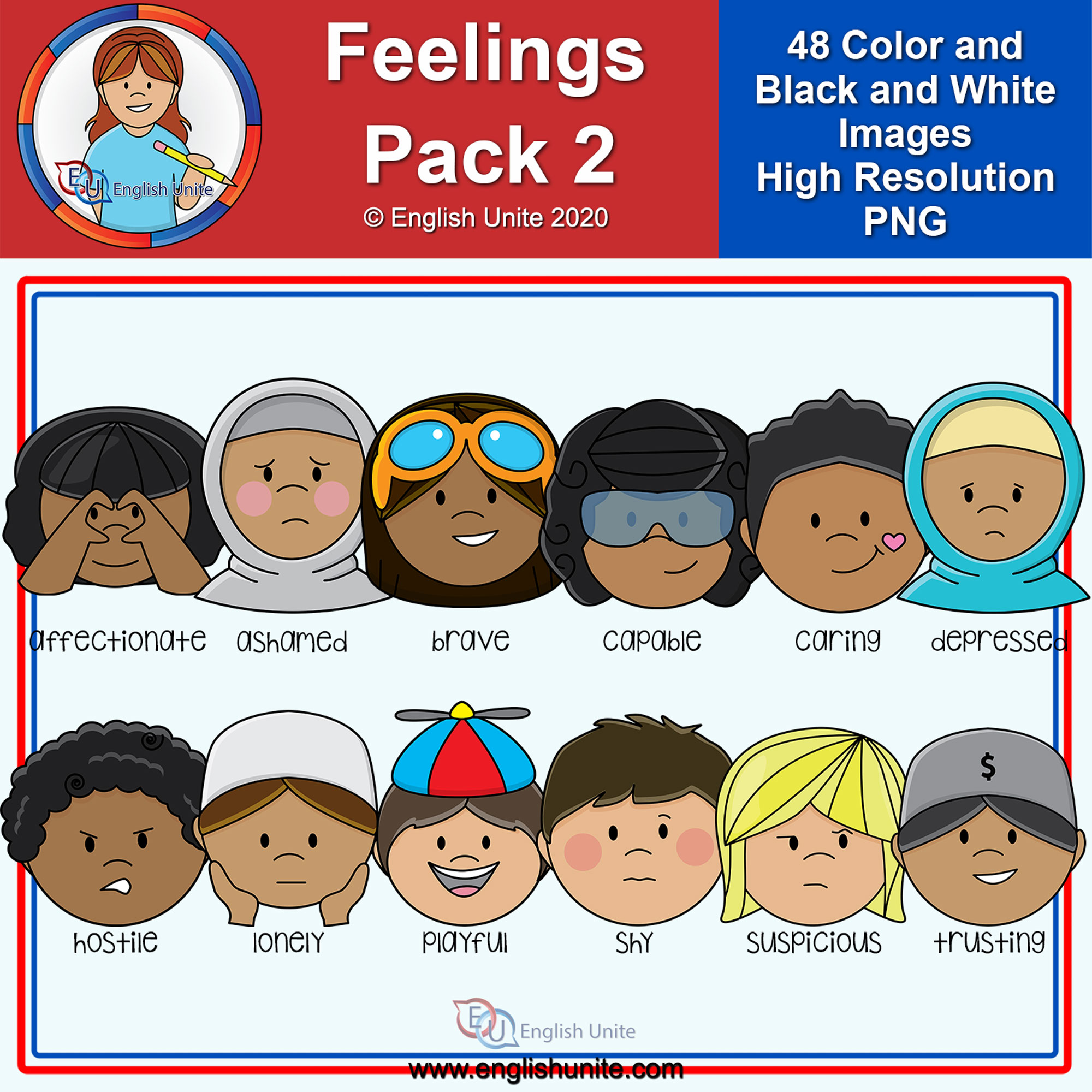 Clip Art - Feelings 2 | Made By Teachers