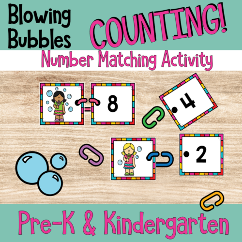 Easy Number Match Counting Links Bundle For Pre-K and Kindergarten ...