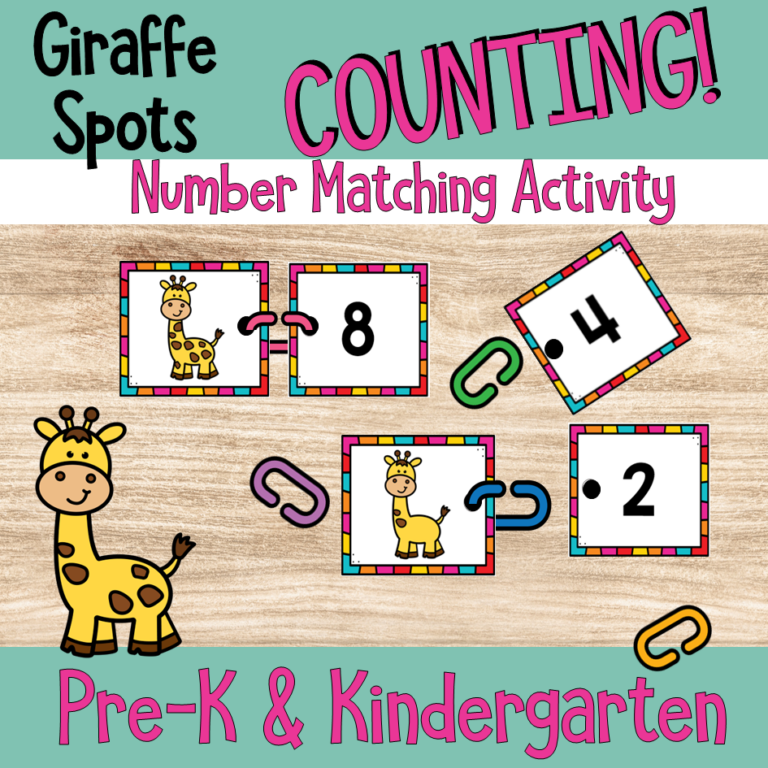 Easy Number Match Counting Links Bundle For Pre-K and Kindergarten ...