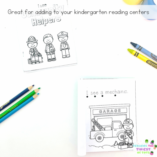 Community Helpers Emergent Readers Sight Word Mini Book |Reading ...