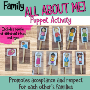 Family All About Me Puppet Activity For Pre-K and Kindergarten | Made ...