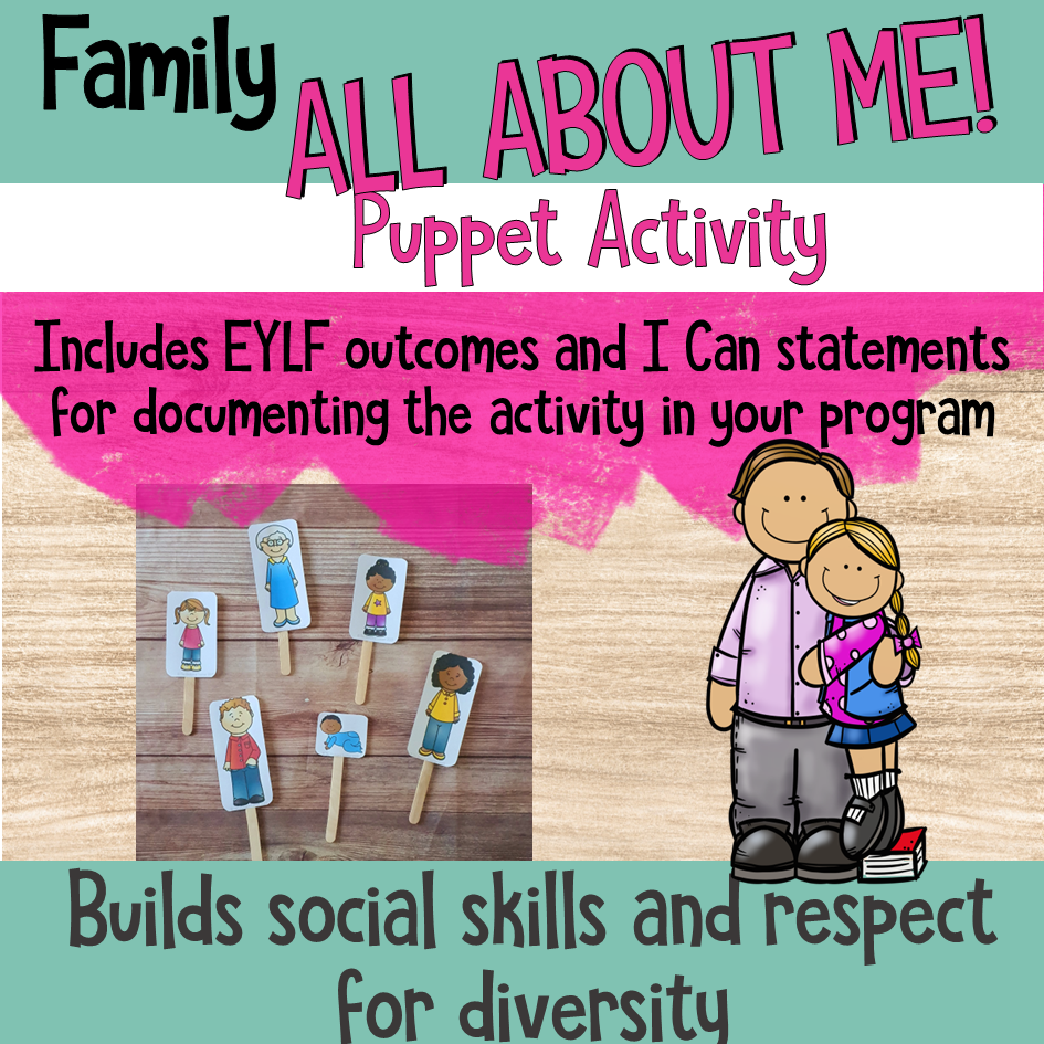Family All About Me Puppet Activity For Pre-K and Kindergarten | Made ...