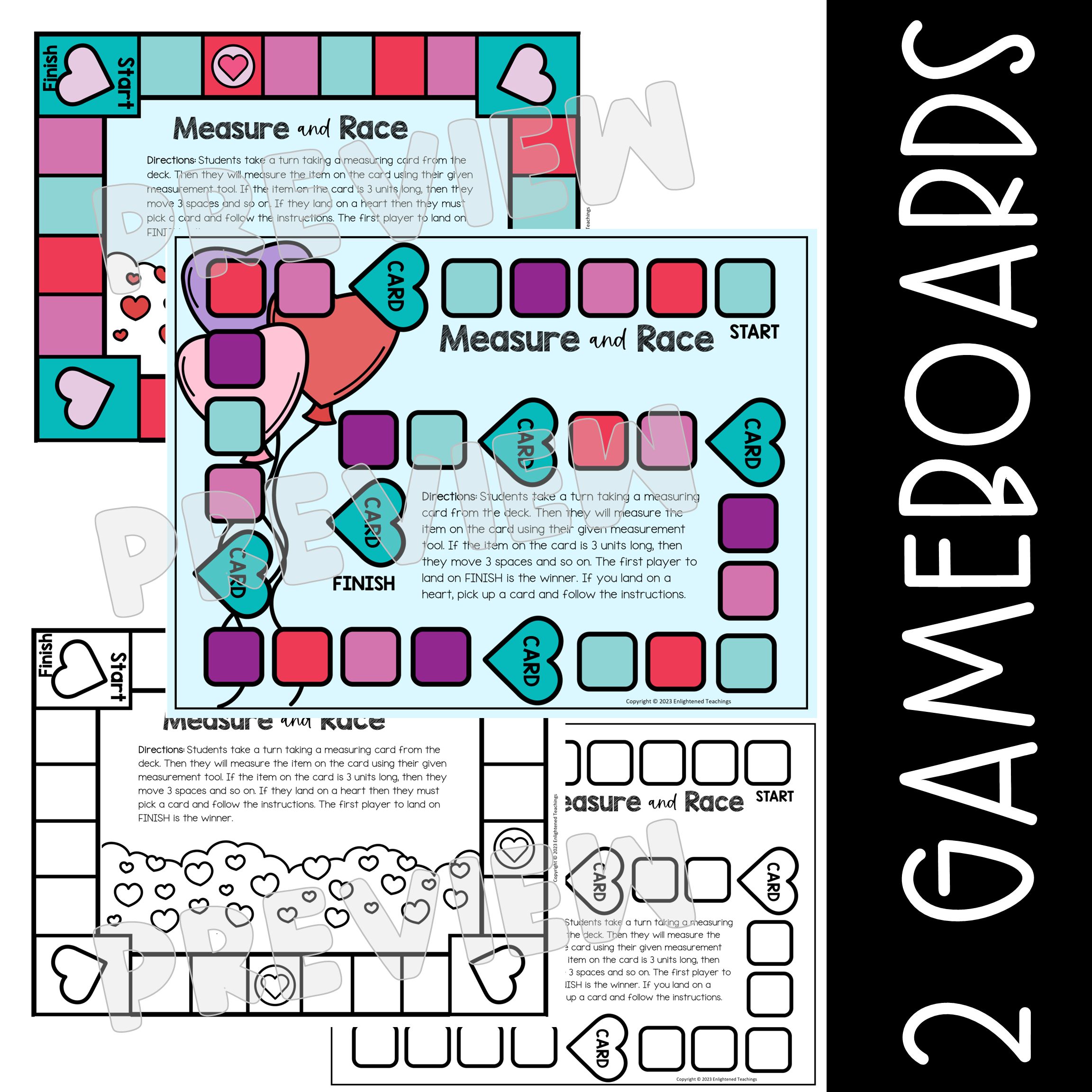 Measurement Games Non Standard Measuring Valentines Measuring ...