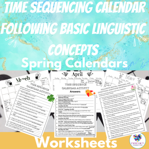 Time Sequence Calendar Questions and Following Linguistic Concepts ...