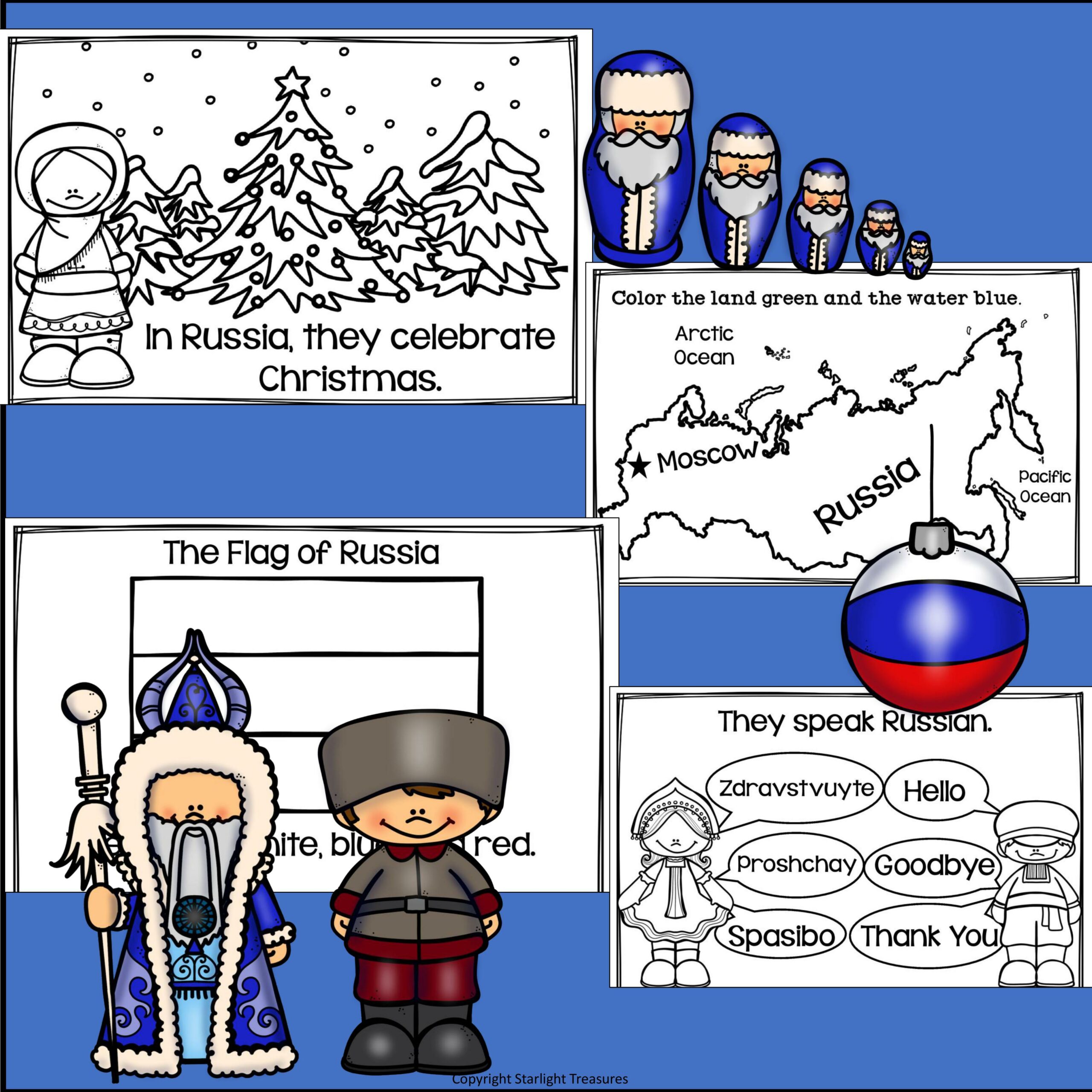 Christmas in Russia Mini Book for Early Readers - Christmas Activities ...