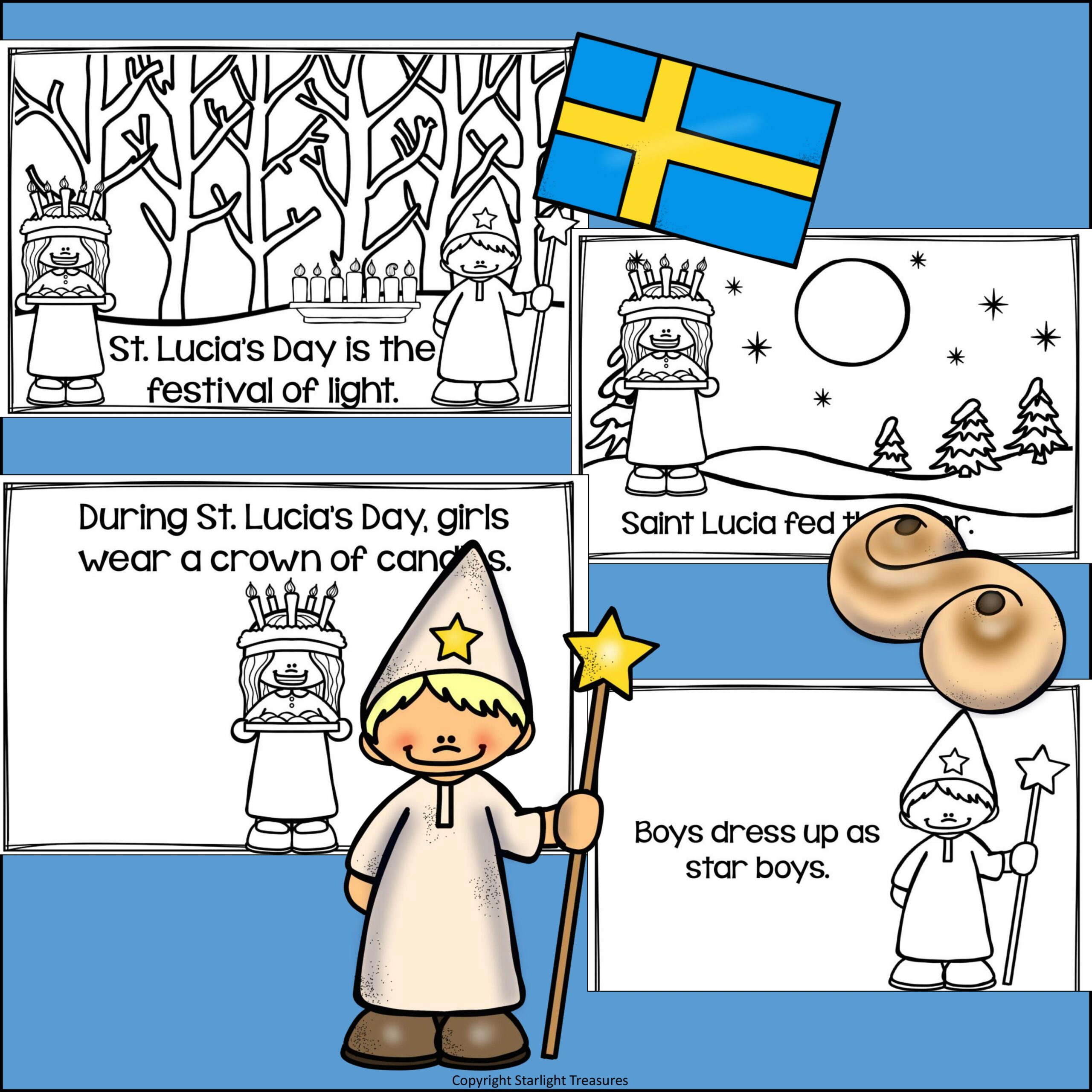 Christmas in Sweden: St. Lucia's Day Mini Book for Early Readers | Made ...
