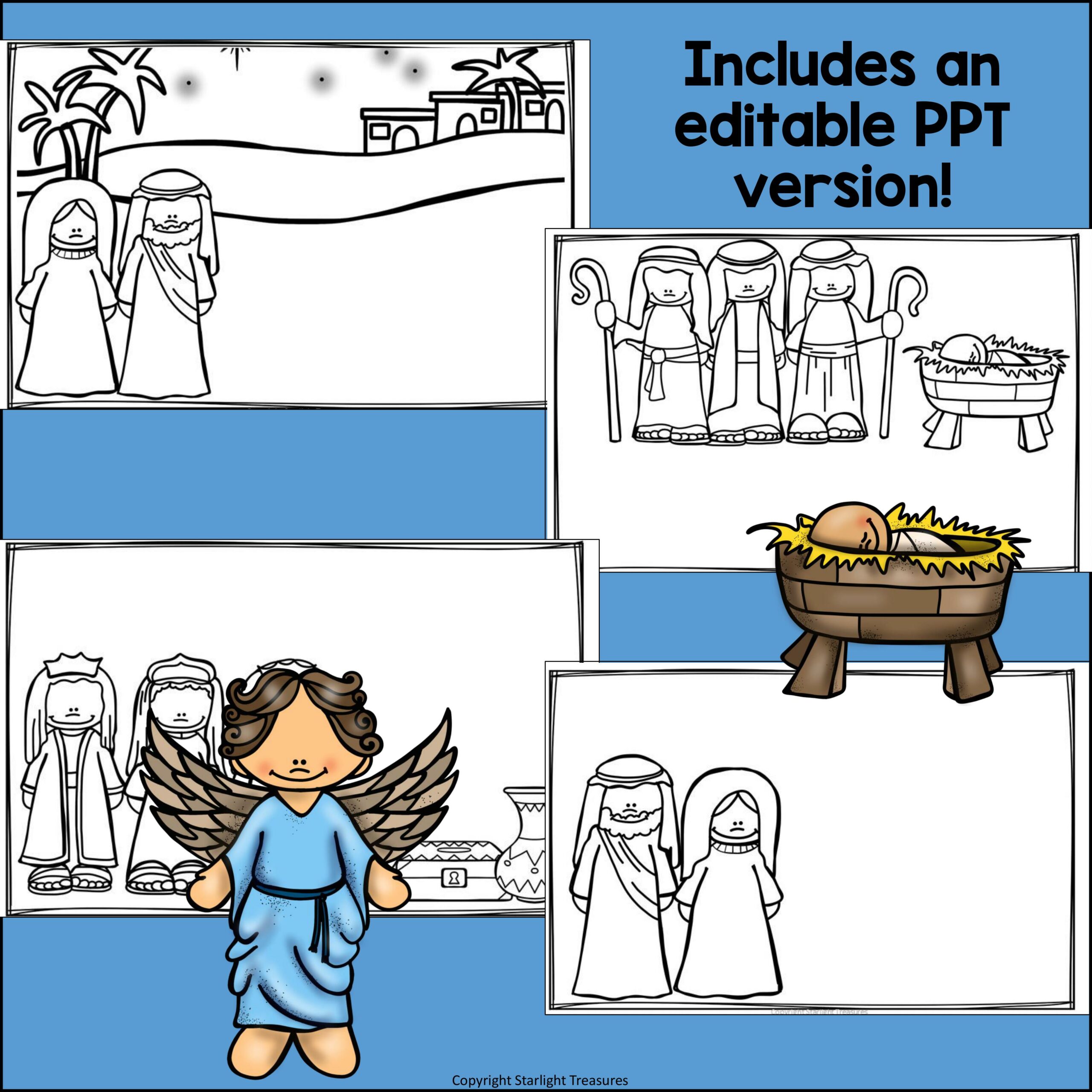 The Christmas Story Mini Book for Early Readers - Nativity Story, Birth ...