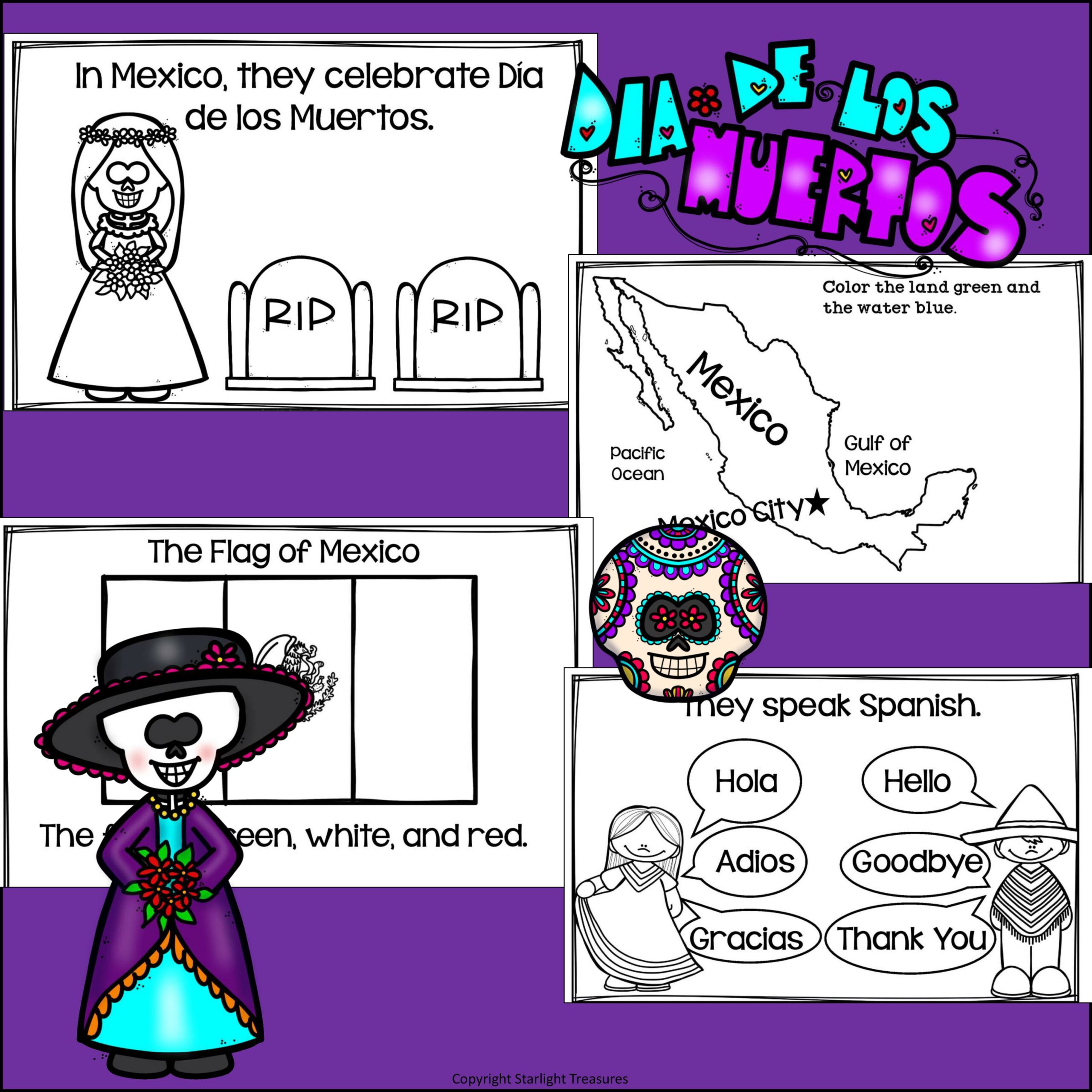 Day of the Dead Mini Book for Early Readers - Dia de los Muertos | Made ...