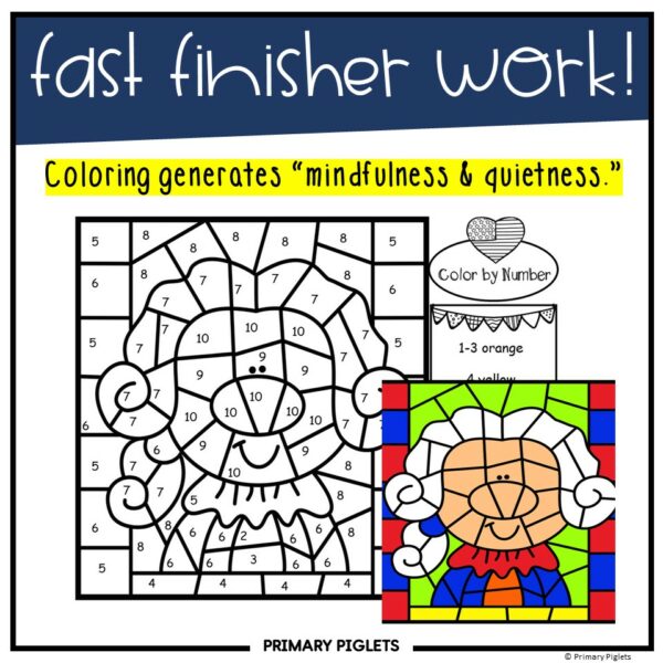 Presidents Day Color by Number Code | Made By Teachers