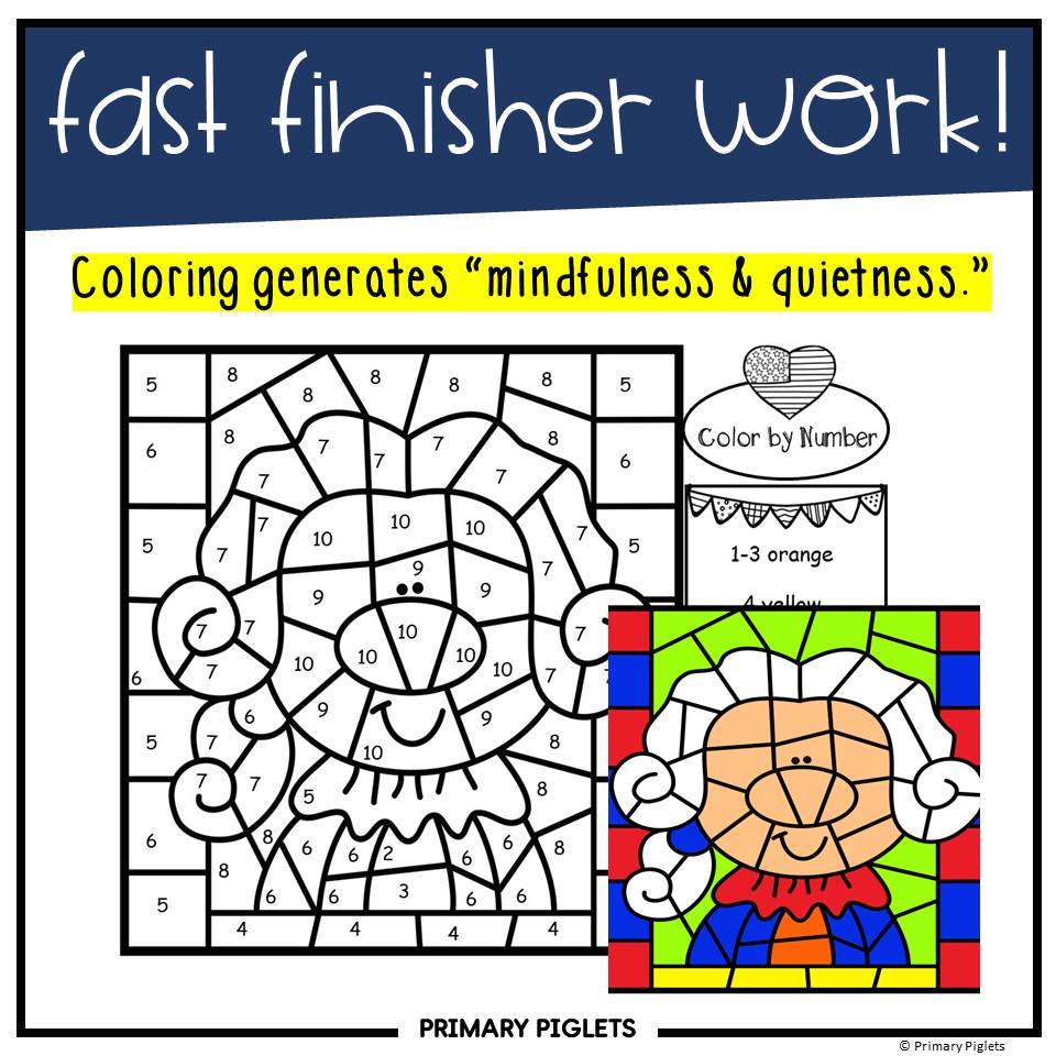 Presidents Day Color by Number Code | Made By Teachers