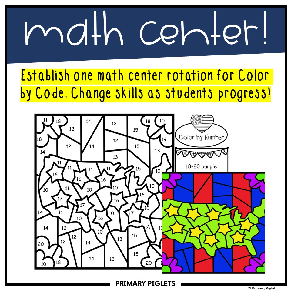 Presidents Day Color by Number Code | Made By Teachers