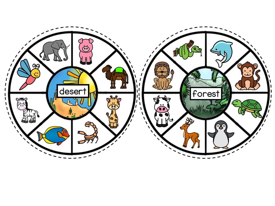 animal habitat clip cards | Made By Teachers