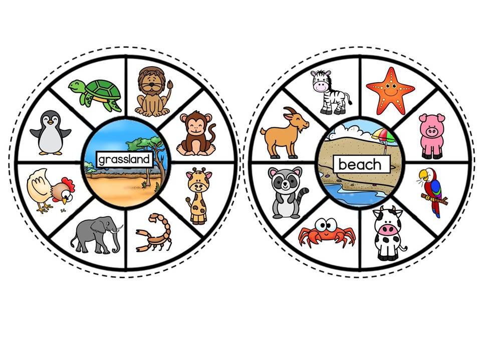 animal habitat clip cards | Made By Teachers