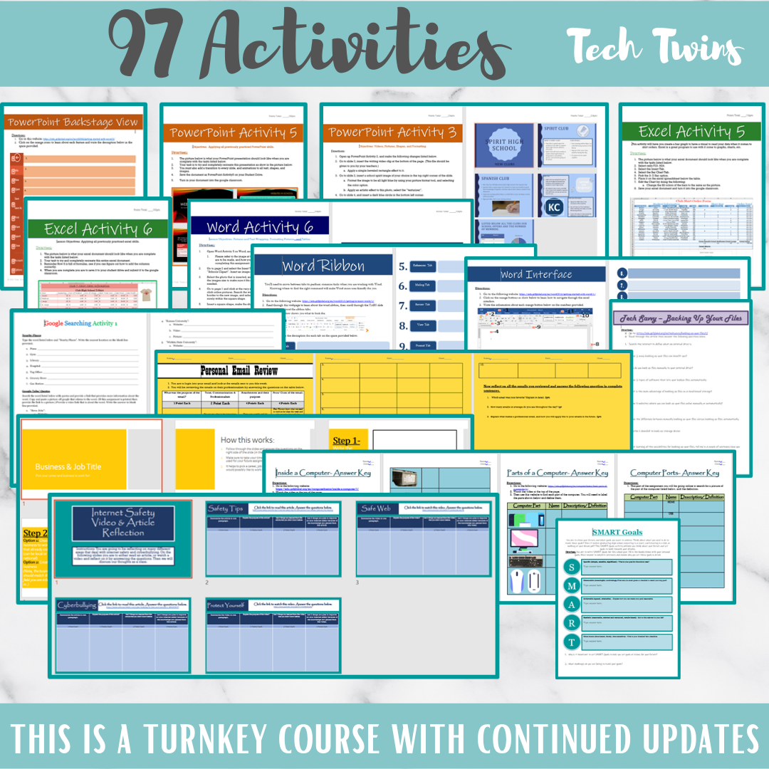 Computer Applications Course & Bundle- Microsoft 2nd Edition-Full Year ...