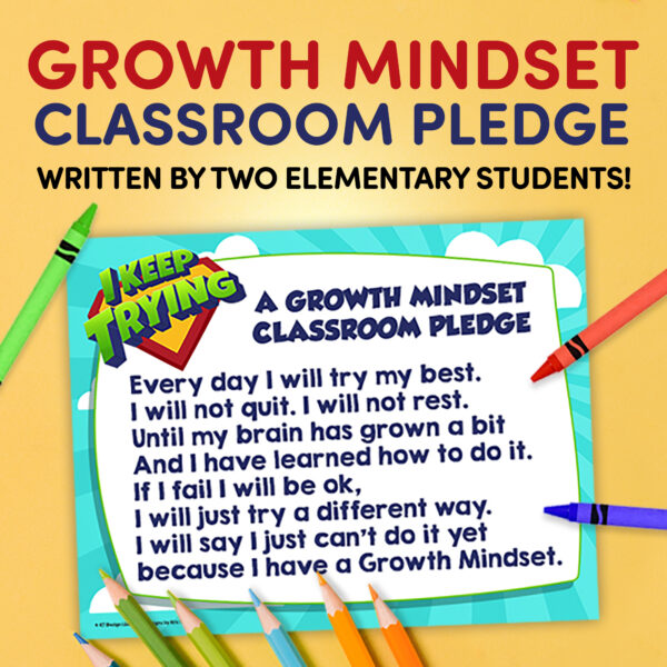 Growth Mindset Pledge Poster - Morning Routine Classroom Pledge | Made ...