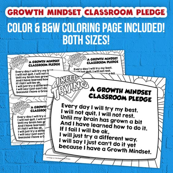 Growth Mindset Pledge Poster - Morning Routine Classroom Pledge | Made ...