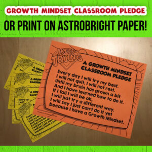 Growth Mindset Pledge Poster - Morning Routine Classroom Pledge | Made ...
