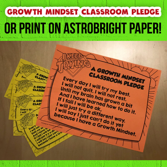 Growth Mindset Pledge Poster - Morning Routine Classroom Pledge | Made ...