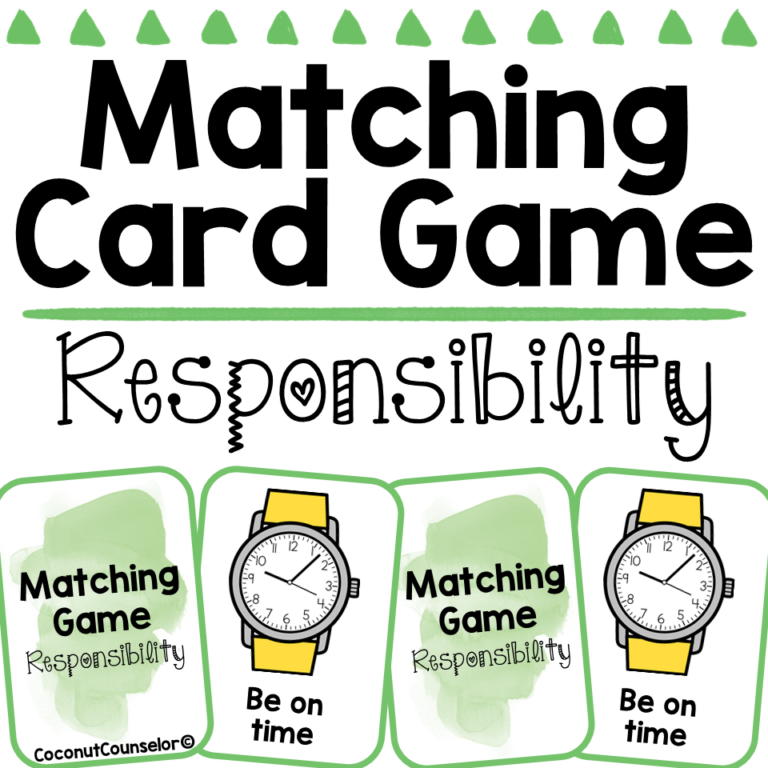 Responsibility Matching Game | Made By Teachers