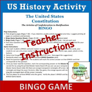 United States Constitution BINGO Review Game Activity: Articles of ...