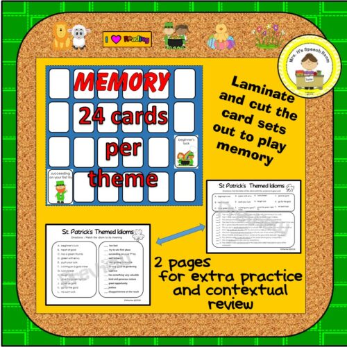 March Speech Therapy Idioms - Upper Elementary, Middle School, High ...