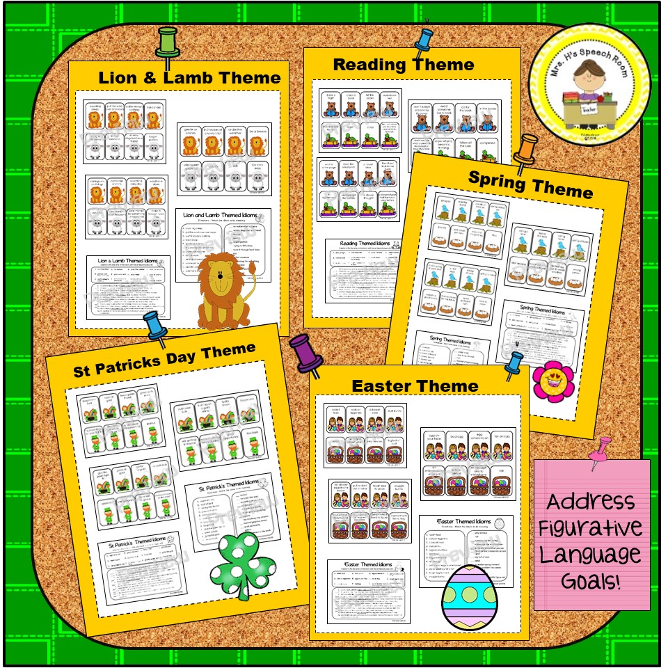 March Speech Therapy Idioms - Upper Elementary, Middle School, High ...