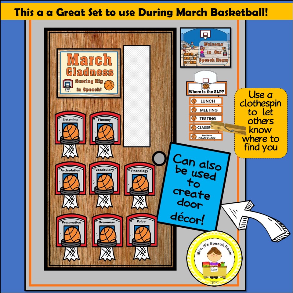 Speech Therapy Bulletin Board Room Decor for Spring with March ...