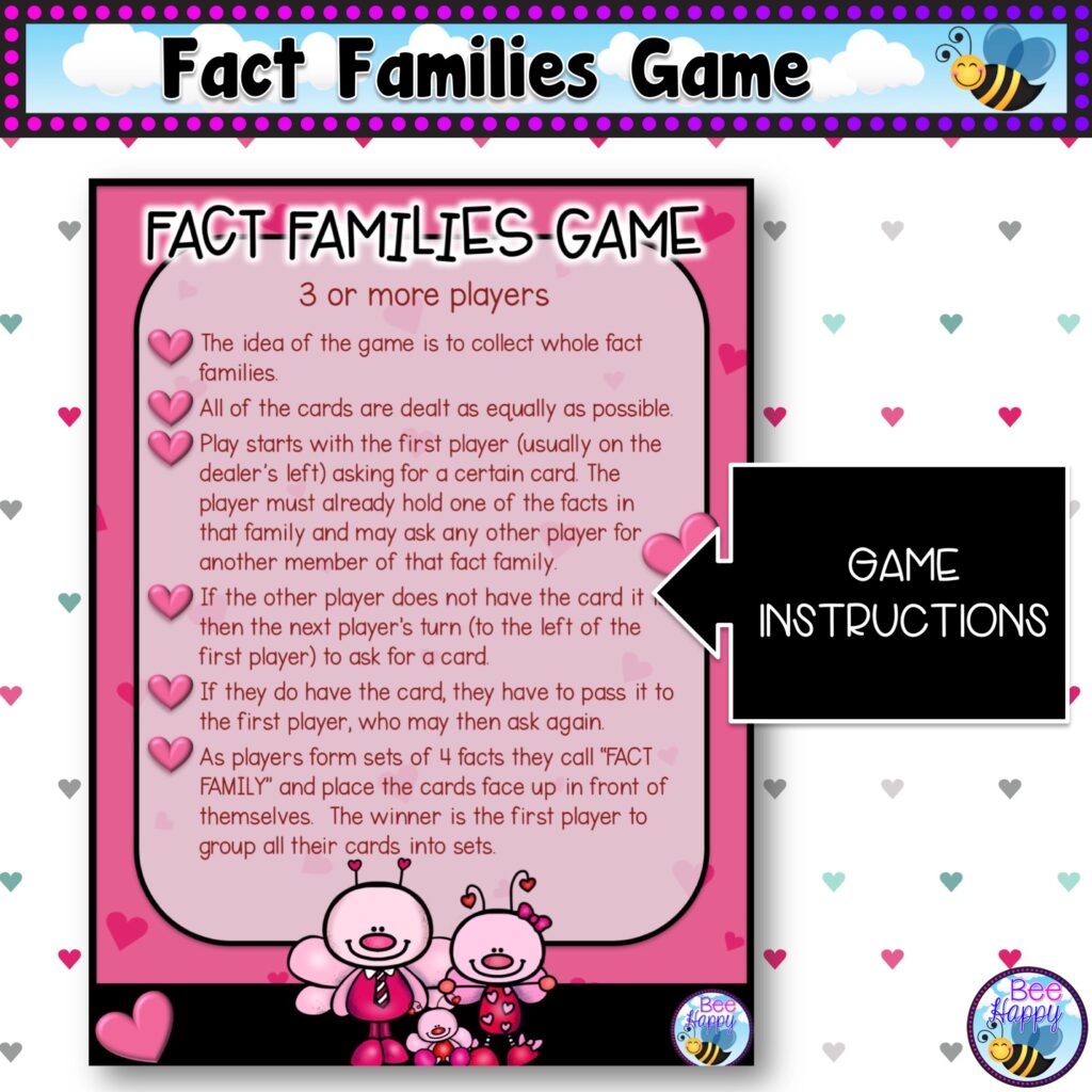 Valentine's Day Fact Families Game | Made By Teachers