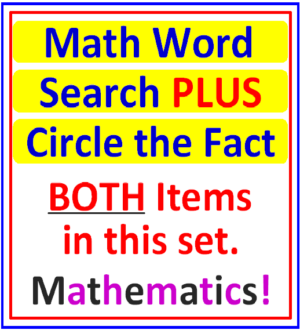 Both Items - Math Word Search PLUS Circle the Fact Multiplication ...