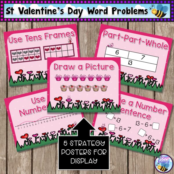 Valentine's Day Word Problems | Addition and Subtraction Within 20 ...
